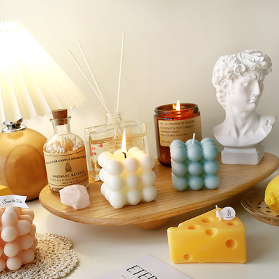 极速Moderne Home Decoration Big Cube Bubble Candle Soy Wax A
