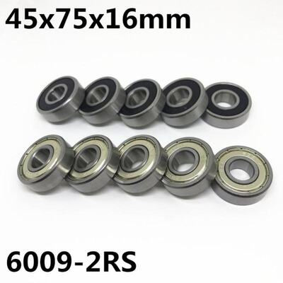 极速10pcs High quality 6009-2RS ball bearing 45xS75x16 mm de
