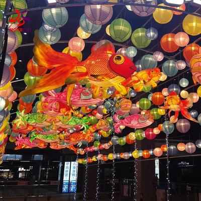 蛇年五一景区鱼形灯笼国潮花灯通道套装布置灯光节夜景造型灯亮化