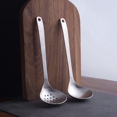Japanese long handle hot pot slotted spoon soup shell pulled