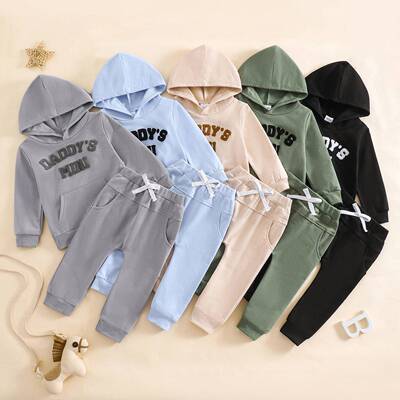 Canrulo Baby Boy Fall Winter Outfits Daddy'S Mini Letter