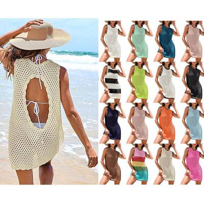 Womens Swimsuit Cover Up Sleeveless Knit 2026 Summer Outfits