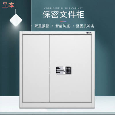 呈本保密文件柜 国保密码锁 顶柜资料柜带锁储物柜 防盗柜 灰白色