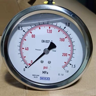 WIKA压力表213.53.100/60MPa/R 1/2/径向/加阻尼,威卡代理