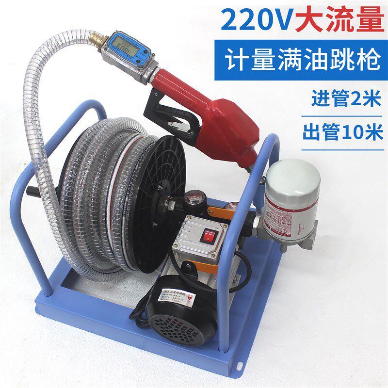 好货温港12v24V220V柴油电动抽油泵加油泵自吸泵加油枪车载小型加