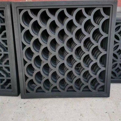 彷古砖雕镂空窗花漏窗水泥围墙中式花窗徽派砖雕花窗格影壁砖雕