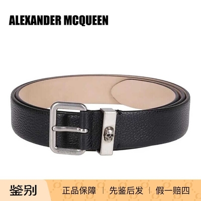腰带ALEXANDERMCQUEEN牛皮黑色
