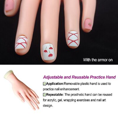 Rubber Reusable Practice Left Hand Bendable Nail Art