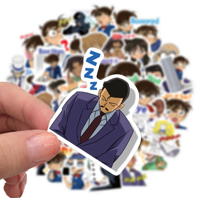 极速10/50Pcs Detectivqe Conan Japanese Anime Stickers for La