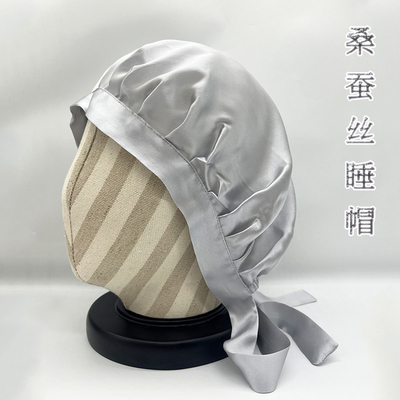 真丝睡帽女一年四季蝴蝶结绑带
