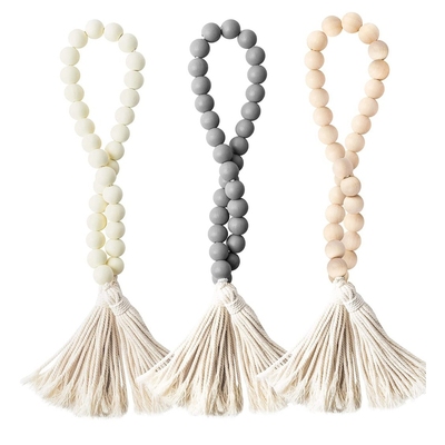 木珠流苏挂件 27inch木珠流苏串 木珠流苏挂件 木珠 装饰家居挂饰