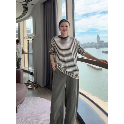 AJDE｜露思条纹慵懒防晒大衫