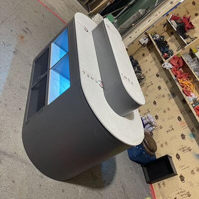 商用自助调料火锅店调味双面备餐弧型酱料餐厅水果小料台商台柜