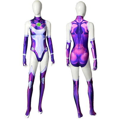 现货成人儿童女式3D打印氨纶紧身衣少年泰坦cos星火Starfire