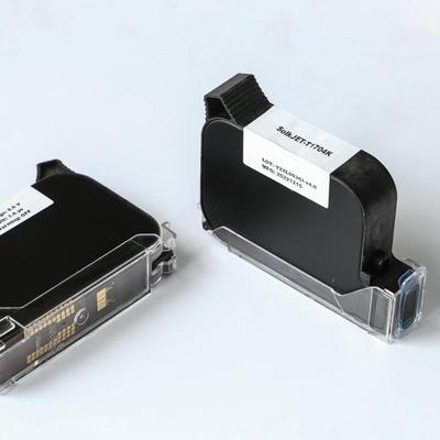 1704K黑色喷码机专用墨盒原装墨水速干12.7mm日期打码机耗材