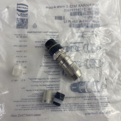 浩亭21031111405M12连接器公头4芯MURR穆尔7000-12481-0000000