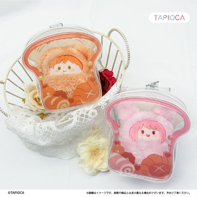 【TAPIOCA预售】原创谷美 吐司面包透明PVC襁褓玩偶收纳包