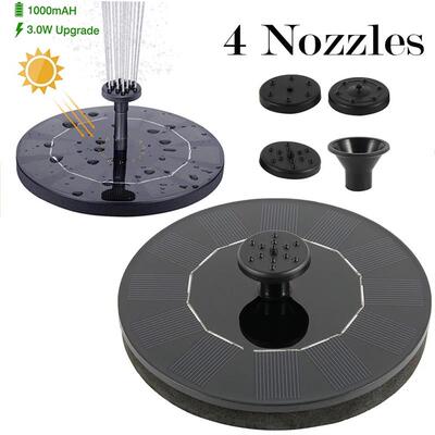 速发Solar+Fountain+Pump+Floating+Solar+Panel+Bird+Baths+Wate