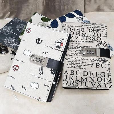 铁文章密码本带锁日记本小学生简约大学生少女心笔记本子加厚创意