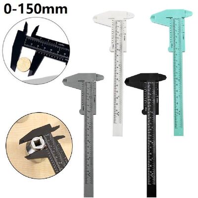 极速0-150mm Verniler Caliper Double Rule Scale Plastic Verni