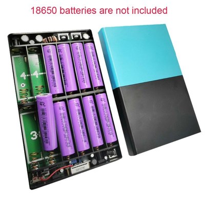 极速USB DC 12V-24V Adjustabwle Output 12x 18650 Batteries DI