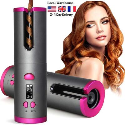 Hair Curlers Cordless Automatic Hair Curler Iron USB