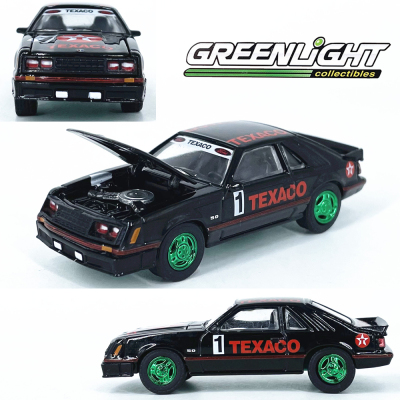 1:64福特野马GT1982绿轮合金汽车模型收藏摆件GreenLight绿光车模