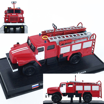 1:64 2004俄罗斯消防车Ural 43206合金车模收藏完成品摆件AMER
