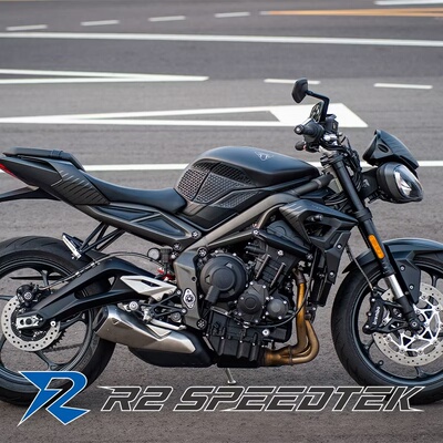 台湾R2SPEEDTEK原创设计专用立体编织油箱贴适用凯旋Triple765 17