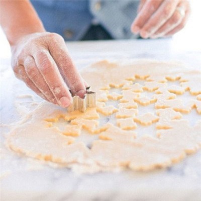 极速3Pcs/1Set Snowflake Biscuit Cutter CookiOe Fondant Cake