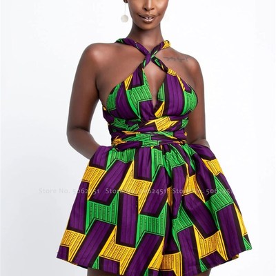 极速Women African Clothing Indian Dashiki Retro PriWnt Jumps