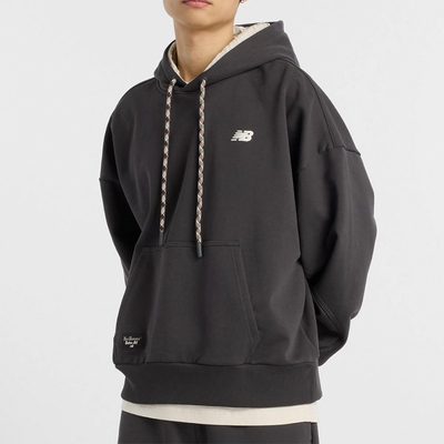 New Balance/NB正品运动男子宽松透气连帽卫衣套头衫AMT51391-BLK