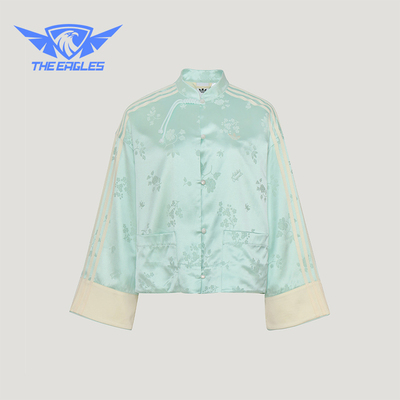 Adidas/阿迪达斯正品三叶草女士经典新中式提花时尚外套KY5742