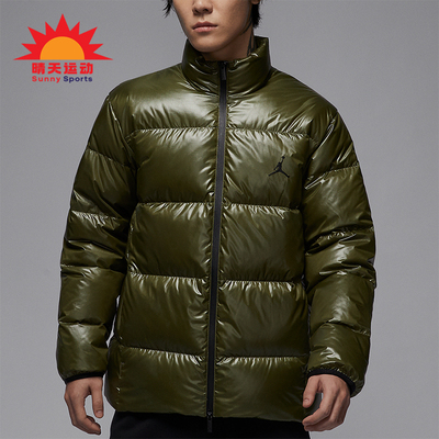 耐克男士亮面防寒立领保暖羽绒服