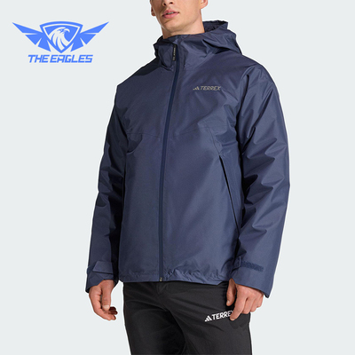 Adidas/阿迪达斯正品男士运动户外连帽三合一羽绒内胆夹克KC8489