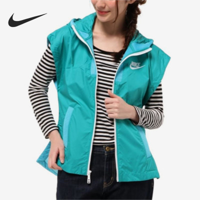 Nike耐克正品Tech Hypermesh女连帽拉链修身跑步马甲802550-345