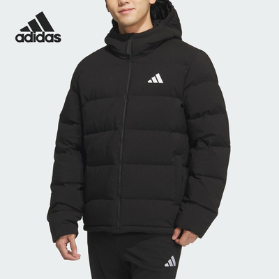 Adidas/阿迪达斯正品2025男士经典运动保暖连帽羽绒服KF4400