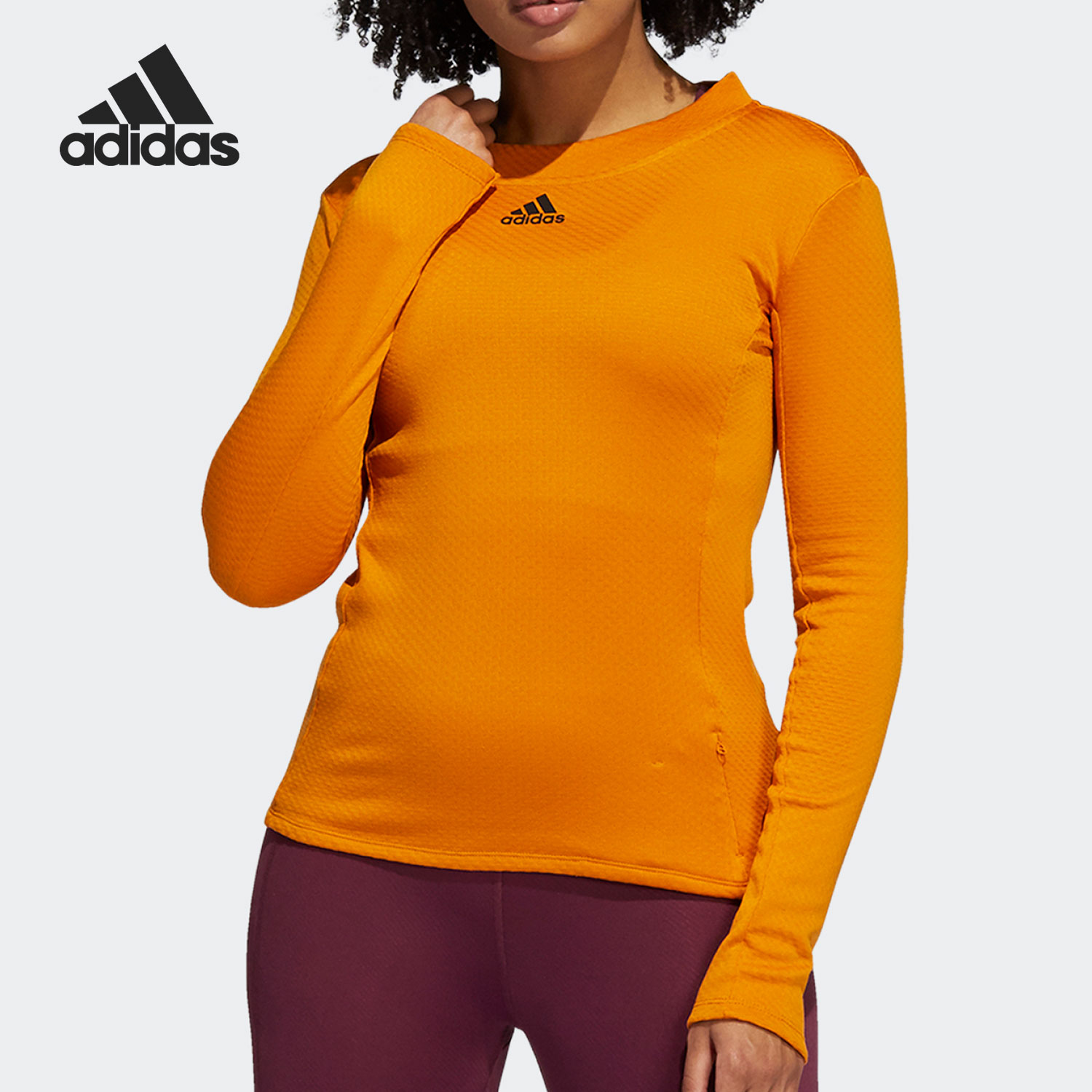 Adidas/阿迪达斯正品TRN LS COLD.RDY女子运动圆领T恤 H11214