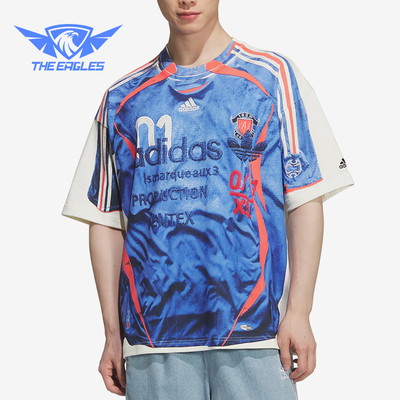 Adidas/阿迪达斯正品三叶草男女同款休闲圆领短袖T恤IB7098