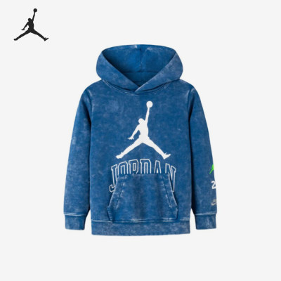 Nike耐克正品Jordan小童印花扎染连帽套头卫衣/绒衫DV9563-407