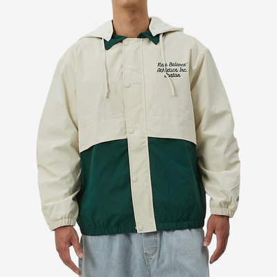 New Balance/NB正品新款男士拼接防风翻领夹克外套AMJ41304-LIN