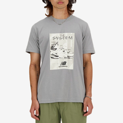New Balance/NB正品2025新款男子印花运动休闲短袖T恤MT41595-YST
