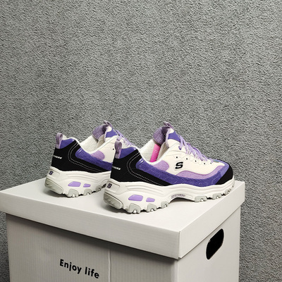 Skechers/斯凯奇正品新款时尚拼接厚底女子训练运动休闲鞋