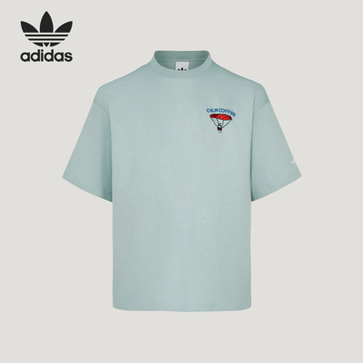 Adidas/阿迪达斯正品三叶草男女宽松针织日常耐穿T恤KY5738