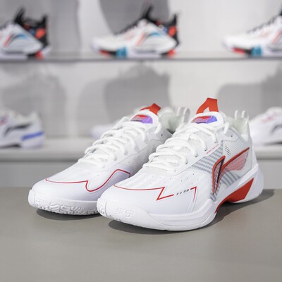 李宁正品2024新款男女同款轻量高回弹低帮羽毛球专业鞋AYZU019-1