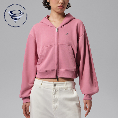 Nike/耐克正品Jordan女士短款运动拉链连帽衫外套IV7522-661