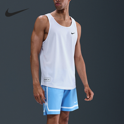 Nike/耐克正品2025 Swim男士透气网眼无袖宽松背心HV7073-100