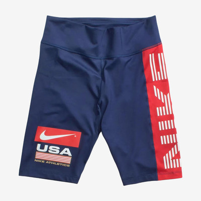Nike耐克正品Swoosh NRG女撞色字母松紧休闲运动骑行裤CK5244-410