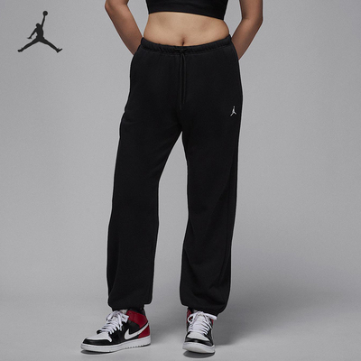 Nike/耐克正品JORDAN女士松紧腰针织束脚刺绣长裤IB2505-010