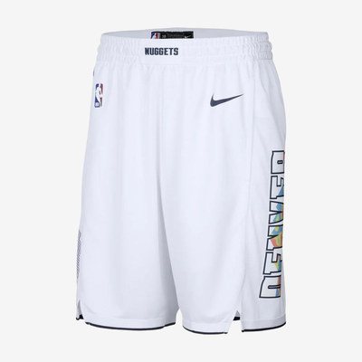 Nike耐克正品Denver Nuggets NBA男五分篮球松紧短裤FQ4404-100